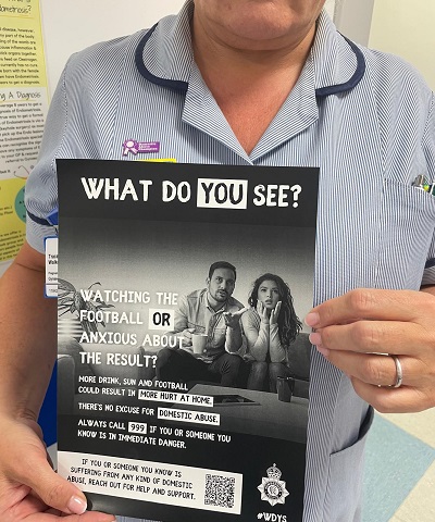 Domestic abuse information boards at Hull Women and Children’s Hospital ...